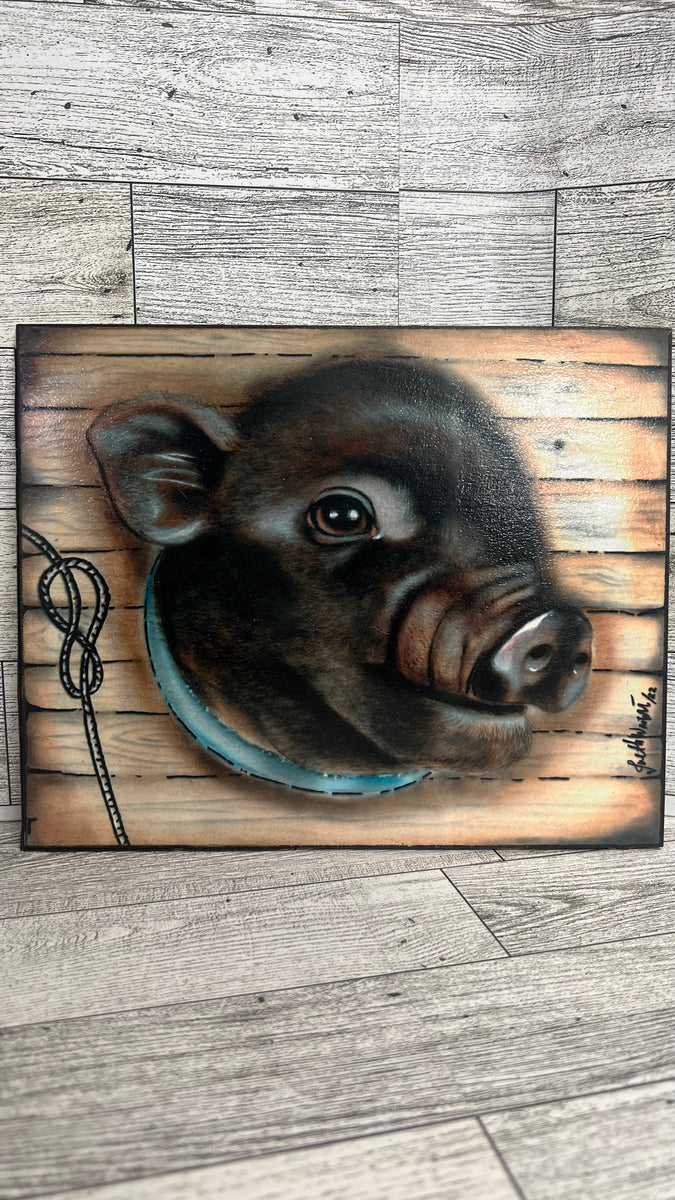 Piglet portrait 8x10 – WoodArtStudio